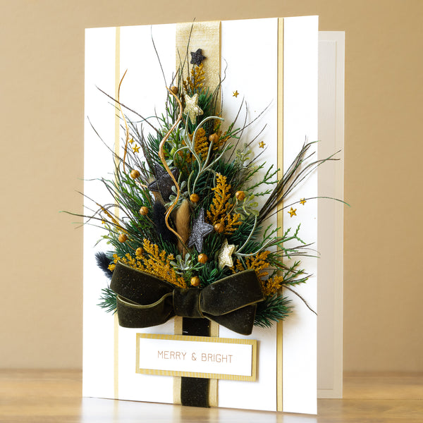 Personalised Luxury Christmas Card 'Merry and Bright'