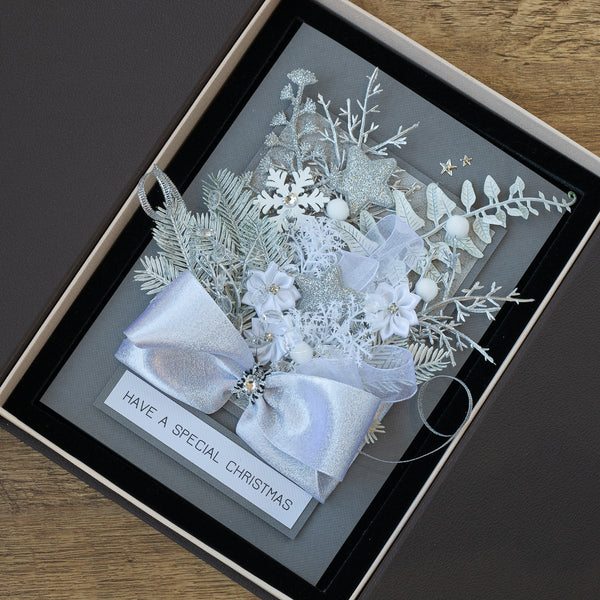 A5 Boxed Handmade Christmas Card 'Nordic Christmas Bouquet'